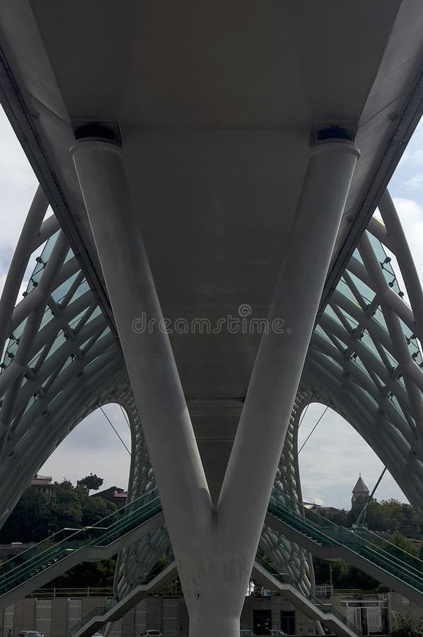 The Pedestrian Bridge of the Peace. Tbilisi. Georgia. 04.09.23 ...