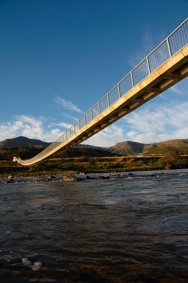 Pedestrian Bridge in Rural South Africa Stock Photo - Image of africa ...
