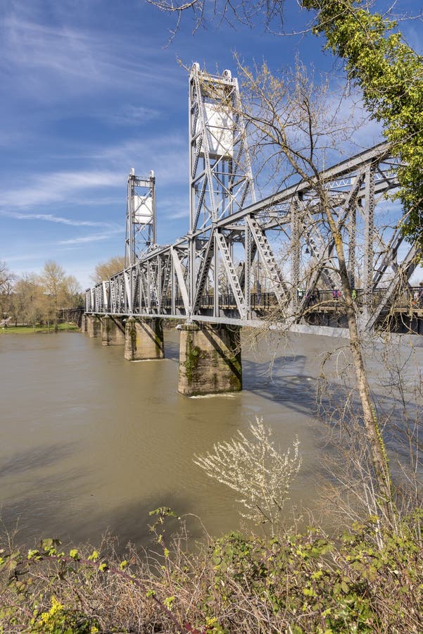 Pedestrian Bridge in Salem Oregon. Stock Image - Image of park, salem ...