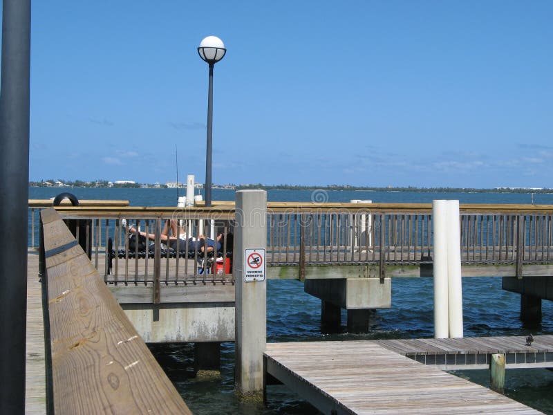 Pedestrian Bridge on Seacoast Stock Image - Image of concrete, coast ...