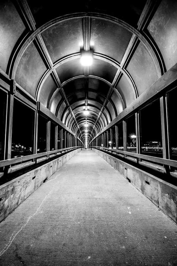 Pedestrian Bridge in Waterloo, Iowa Stock Image - Image of america ...