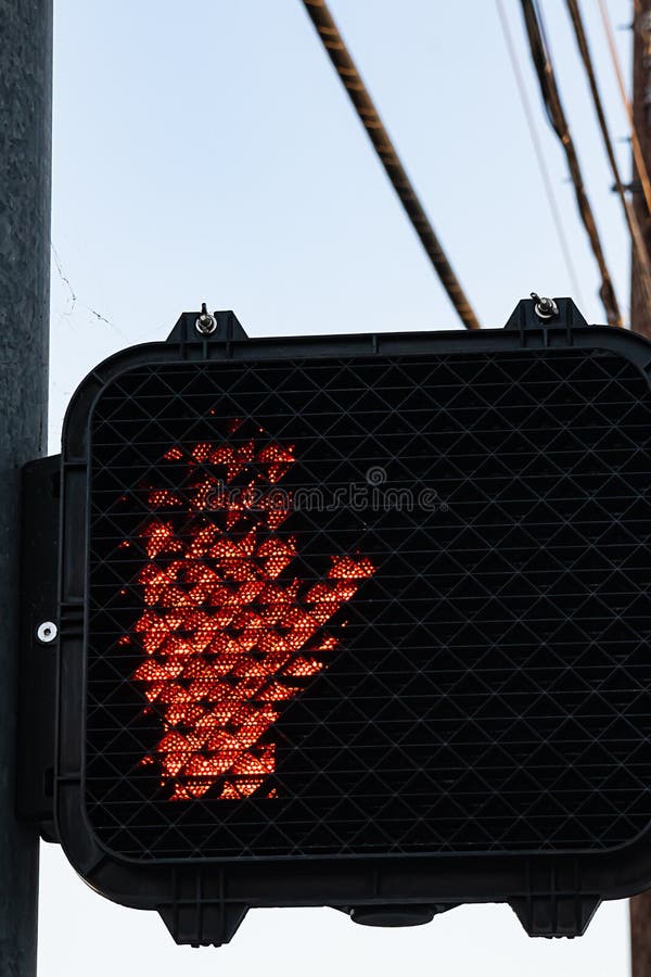 A Traffic Light on Green Indicatiing Go, and Pedestrian Walk Light Red ...