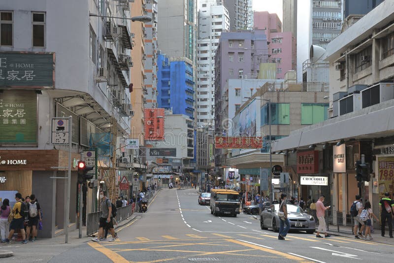 The Pedestrian Cross the Road at Wan Chai Road 14 Oct 2021 Editorial ...