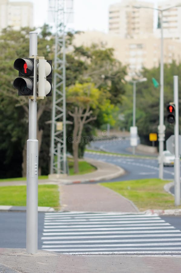 Pedestrian crossing stock image. Image of post, crossing - 28113831