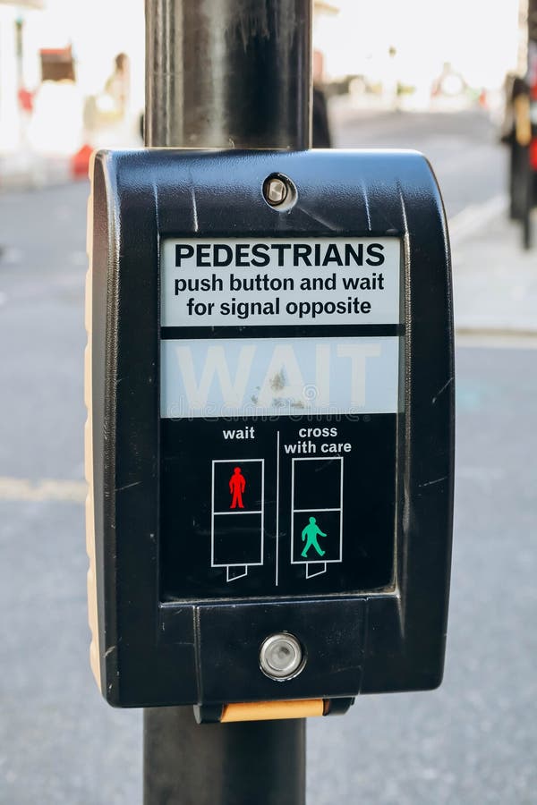 Pedestrian Crossing Button in London City Centre Editorial Photography ...