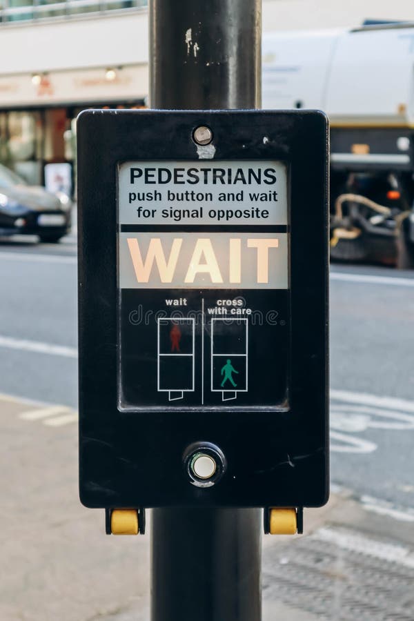 Pedestrian Crossing Button in London City Centre Editorial Photo ...