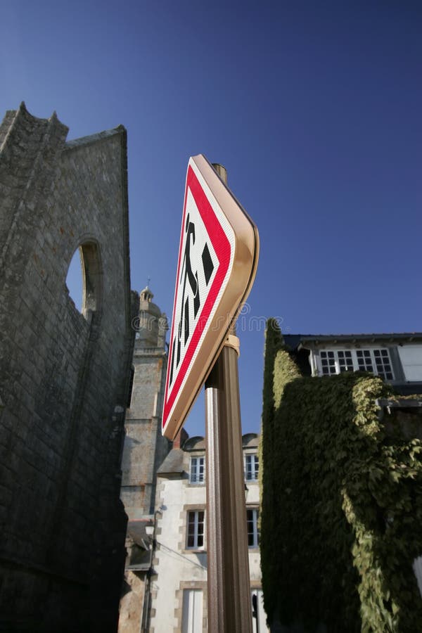 Pedestrian Crossing Designed Roadsign Stock Image - Image of church ...