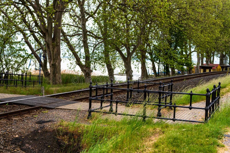 Pedestrian Crossing on Railways Stock Photo - Image of path, safe ...