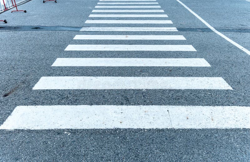 Pedestrian Crossing on the Road Stock Image - Image of cross, blue ...