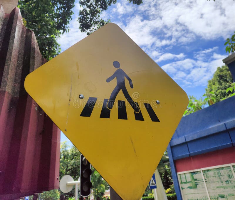 Pedestrian Crossing Sign Image Stock Image - Image of signs, sign ... Pedestrian Crossing Sign Image Stock Image - Image of signs, sign ...