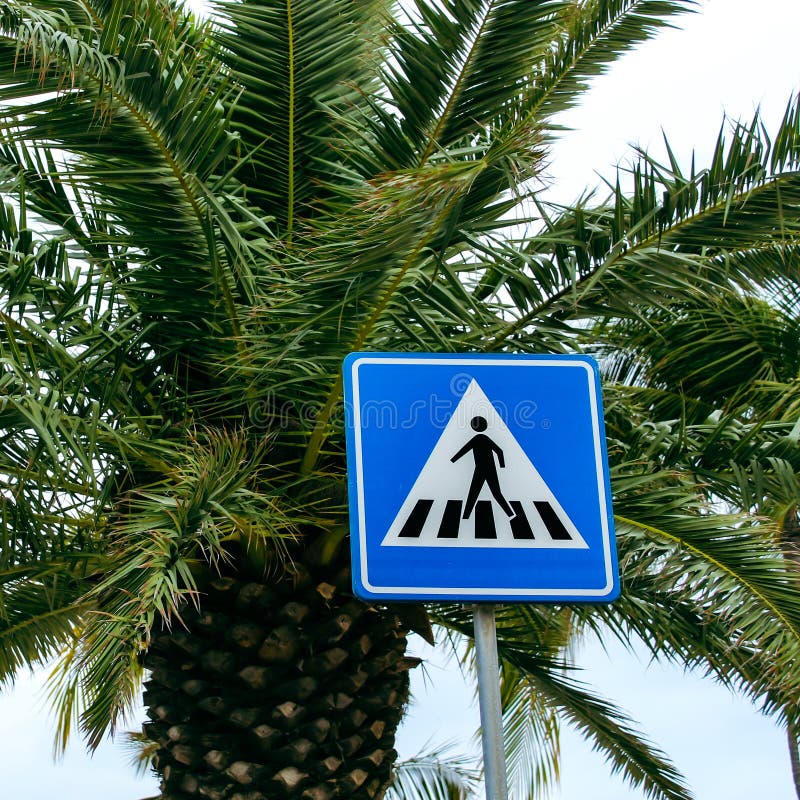 Pedestrian Crossing Sign Showing the Silhouette of a Person in a ...