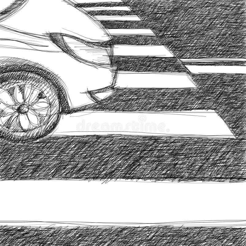 Pedestrian Crossing on Grass Stock Image - Image of white, concept ...