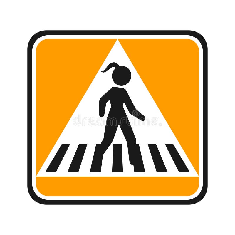 Pedestrian crossing symbol stock vector. Illustration of crosswalk ...