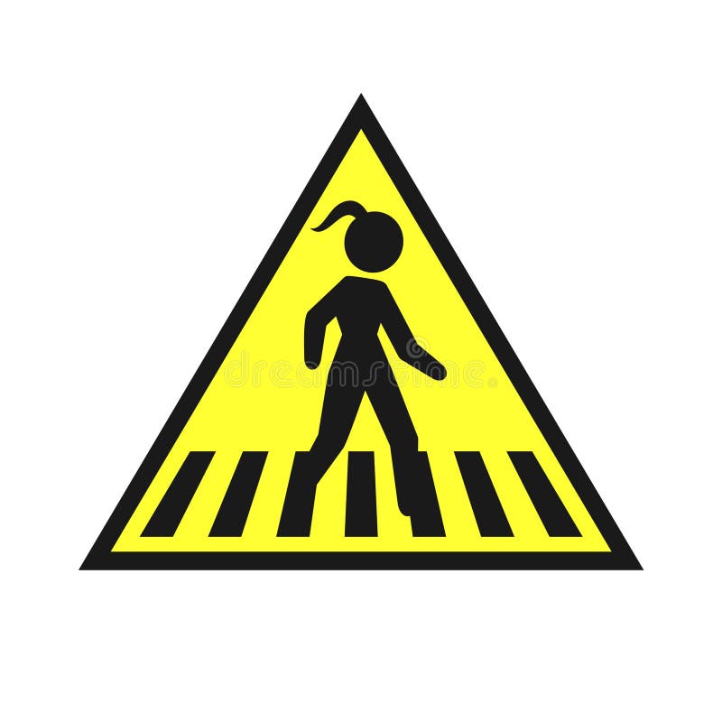 Pedestrian crossing symbol stock vector. Illustration of footpath ...