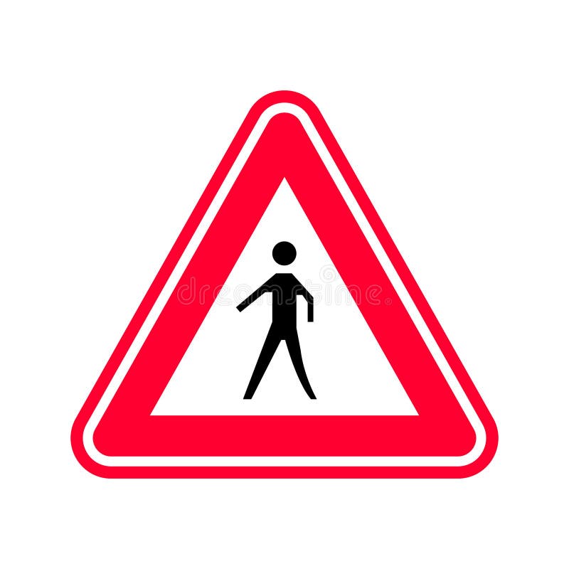 Pedestrian Crossing Traffic Signal Sign Vector Stock Vector ...