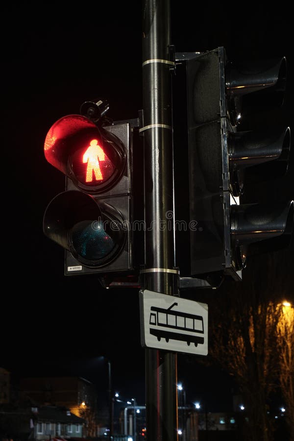 Crosswalk light stock image. Image of pedestrian, darkness - 269766077