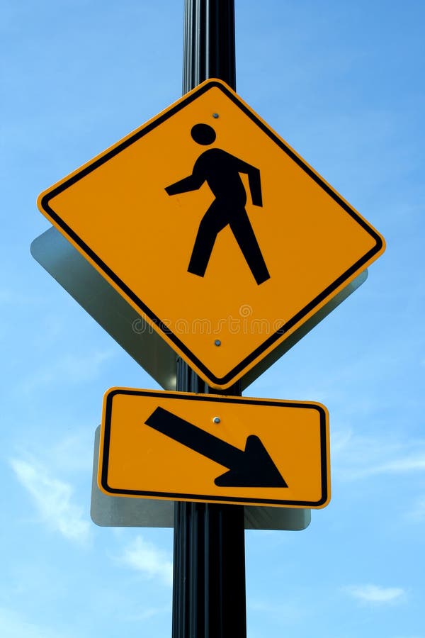Pedestrian crosswalk sign stock image. Image of street - 14490487