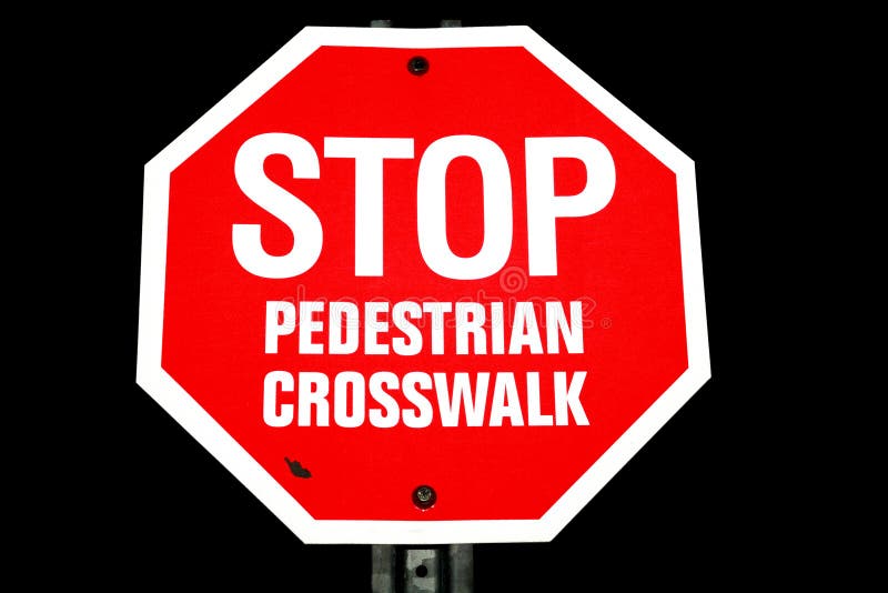 Pedestrian Crosswalk Stop Sign Stock Photo - Image of legal, rule: 13563976