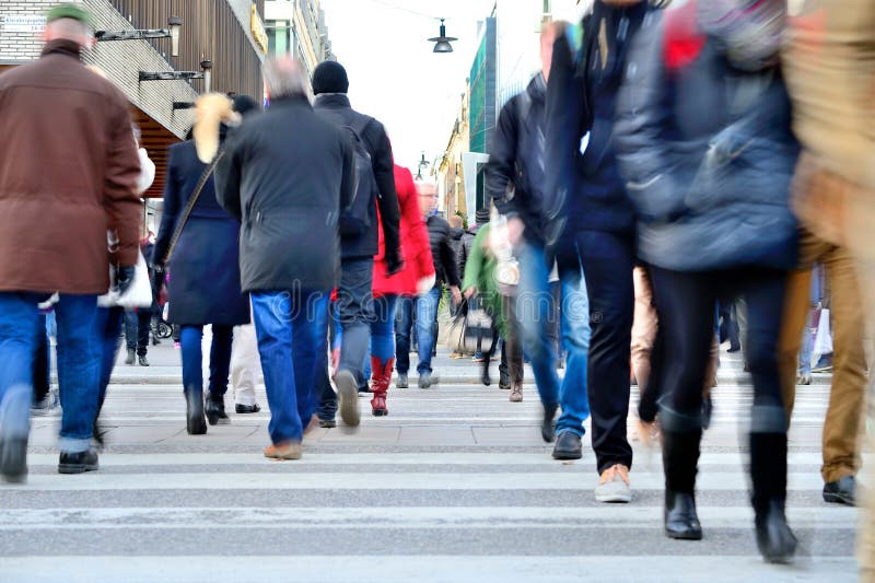 Pedestrian crowd walking stock photo. Image of blurred - 45001826