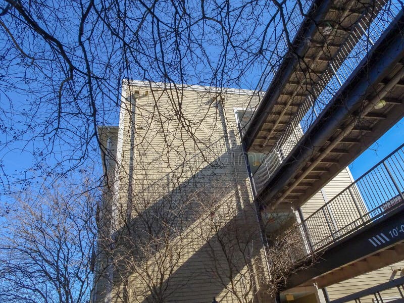 Pedestrian Bridge and the Sky Stock Photo - Image of cable, engineering ...