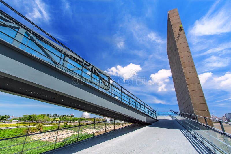 Pedestrian Footbridge stock photo. Image of architecture - 28875464