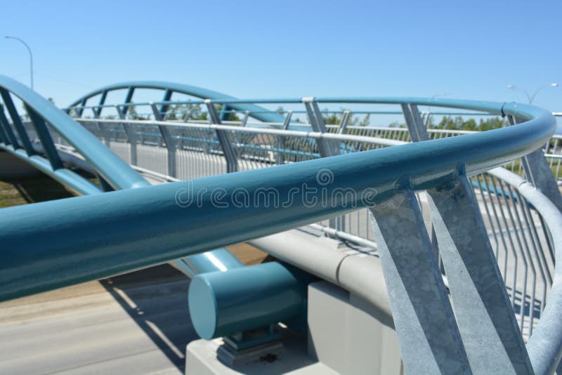 Pedestrian Handrail at a Seaside Promenade Walkway Stock Image - Image ...
