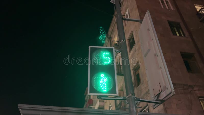 Pedestrian LED Traffic Light with Seconds Countdown in Green with ...