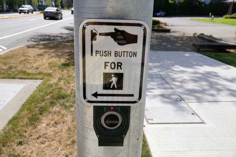 Pedestrian Walk Traffic Light Switch Usa Stock Photos - Free & Royalty ...