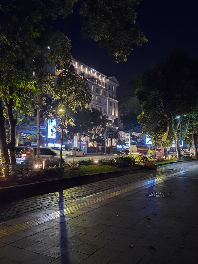 Night, from the City Crowd. Bogor - West Java. Stock Photo - Image of ...