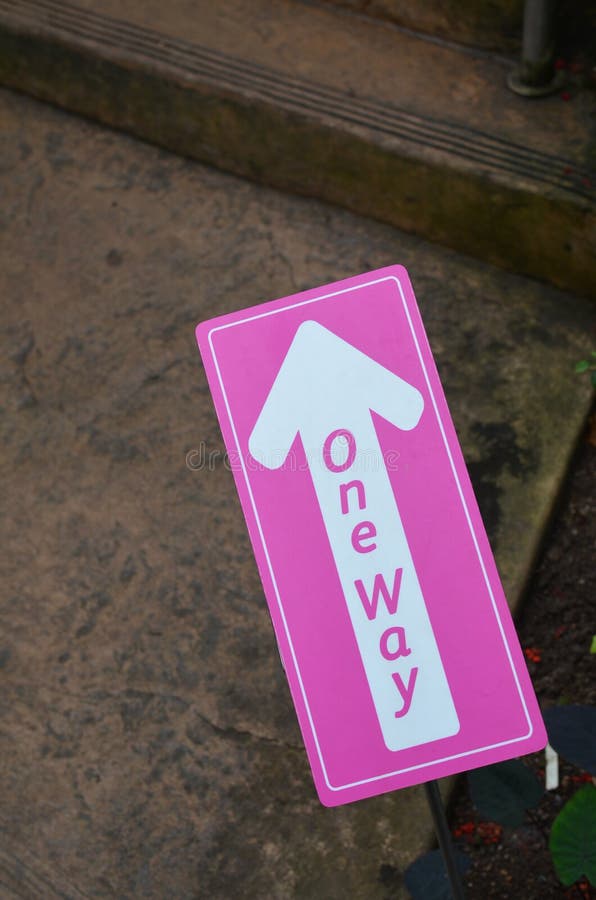 Pedestrian one way sign. stock image. Image of arrow - 49420787