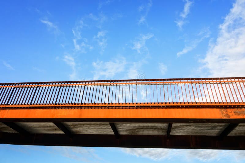 Pedestrian Overpass Bridge Overpass Walk Modern Building Stock Photo ...