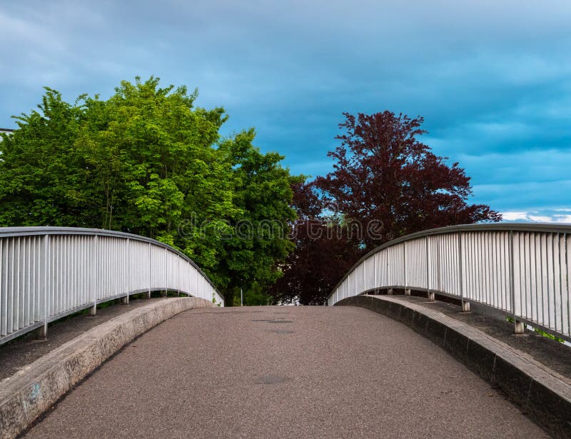 Pedestrian overpass stock image. Image of switzerland - 256234087