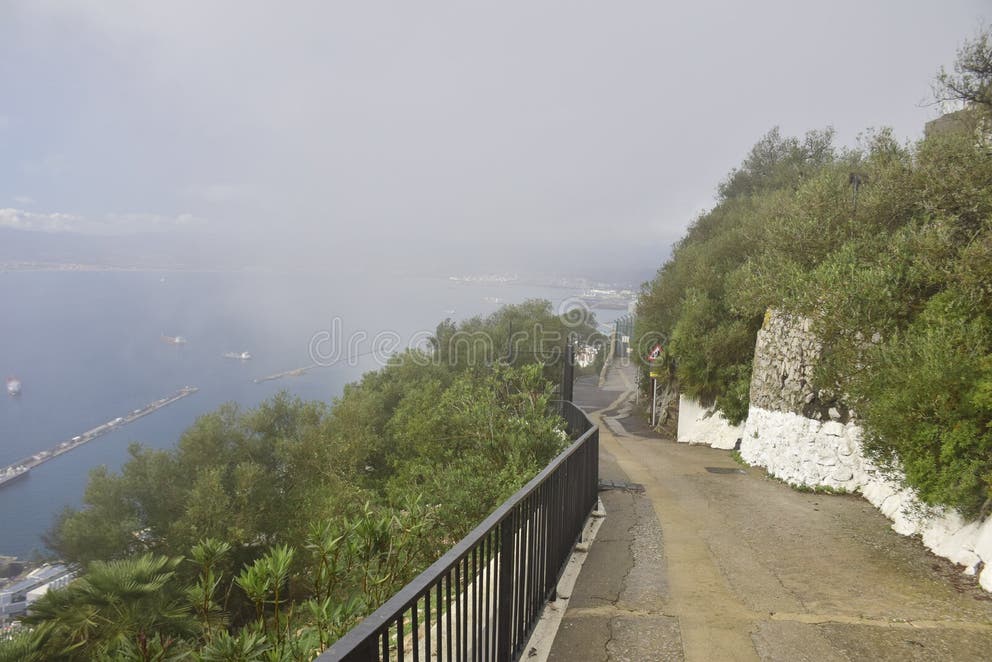 Pedestrian Path Along the Strait. Stock Image - Image of morning, coast ...