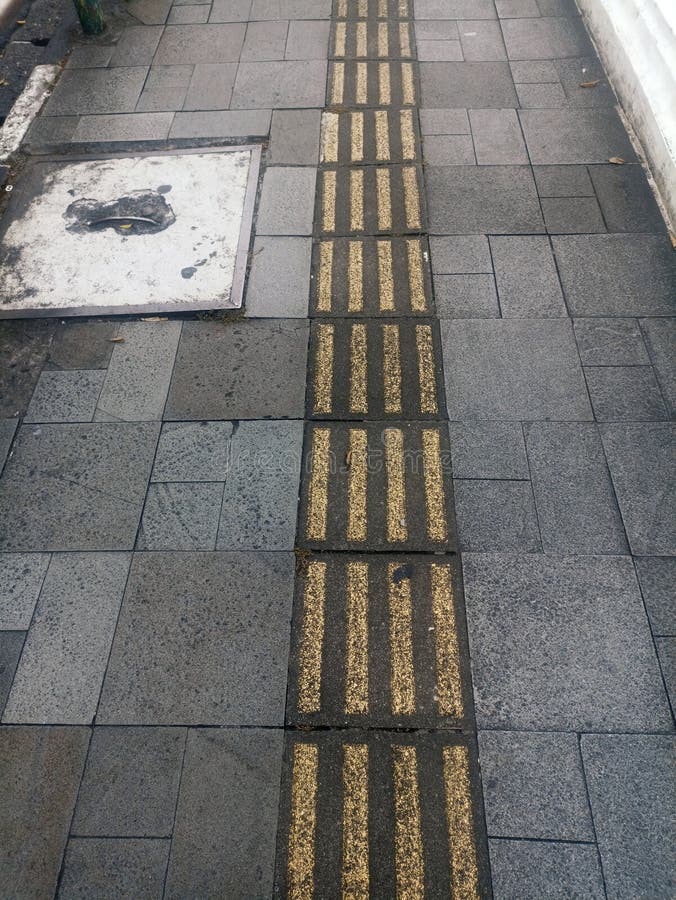 Pedestrian Path for People with Disabilities Stock Image - Image of ...