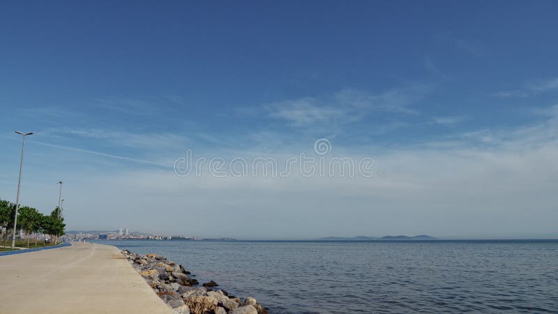 Pedestrian Path on the Waterfront with Beautiful Sea Views Stock Photo ...