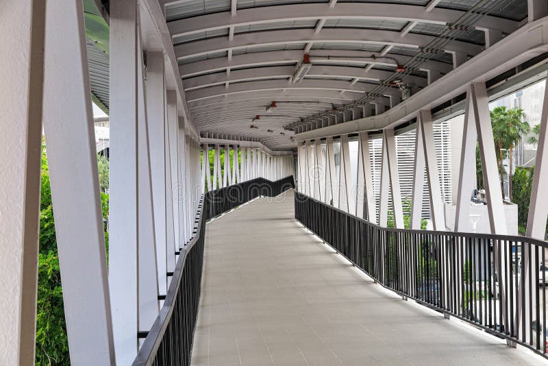 Pedestrian Pathway or Corridor or Hallway between Train Station and ...