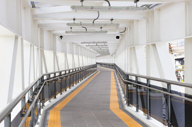 Pedestrian Pathway or Corridor or Hallway between Train Station and ...