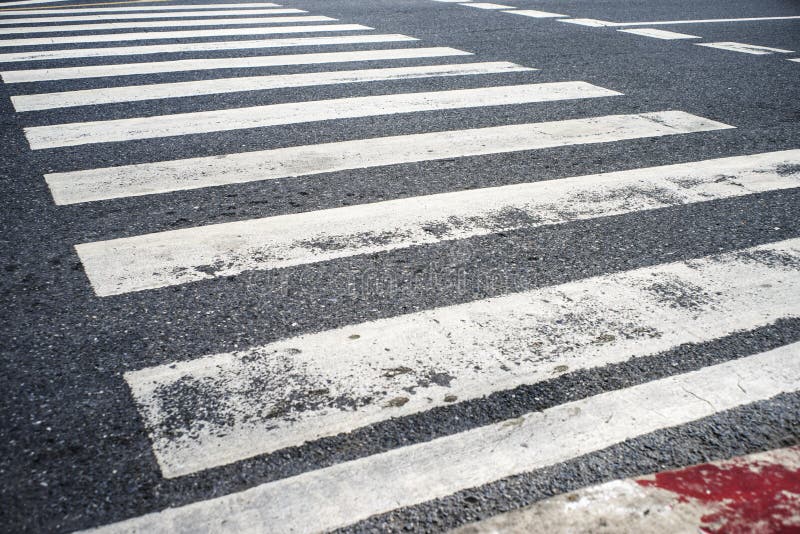 Pedestrian Pathway on a Street Crossing Stock Image - Image of pathway ...