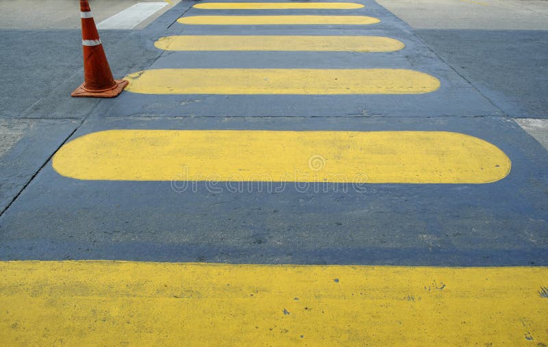 A Pedestrian Pathway on a Street Crossing Stock Illustration ...