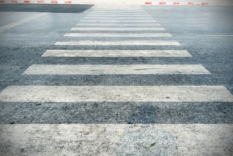 A Pedestrian Pathway on a Street Crossing Stock Photo - Image of ...