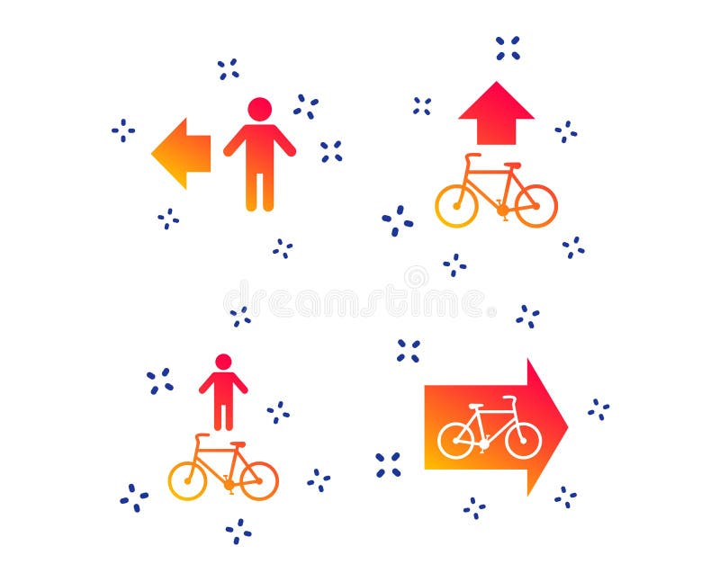 Pedestrian Road Icon. Bicycle Path Trail Sign. Vector Stock Vector ...