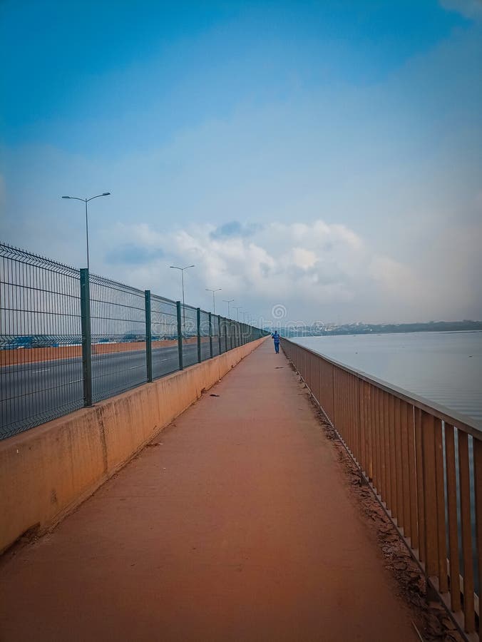 Pedestrian Section on the HKB Bridge in Abidjan Stock Photo - Image of ...