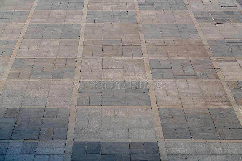 The Pedestrian Sidewalk, the Square is Paved with Slabs in a ...