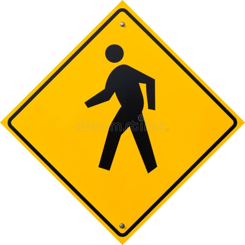 Pedestrian Sign stock image. Image of cautionsign, safety - 26739071