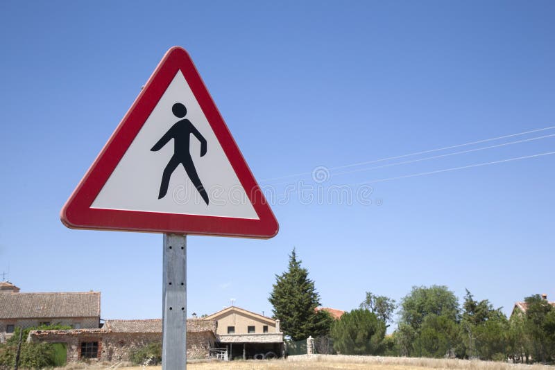 Pedestrian Sign stock image. Image of people, walk, traffic - 88116609