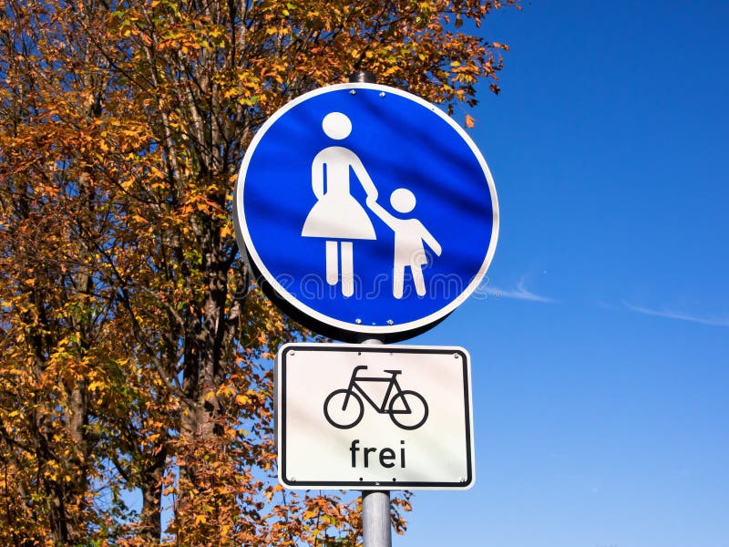 Pedestrian sign stock photo. Image of bavaria, germany - 35842976