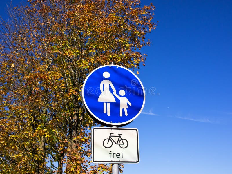 Pedestrian sign stock photo. Image of bavaria, germany - 35842976