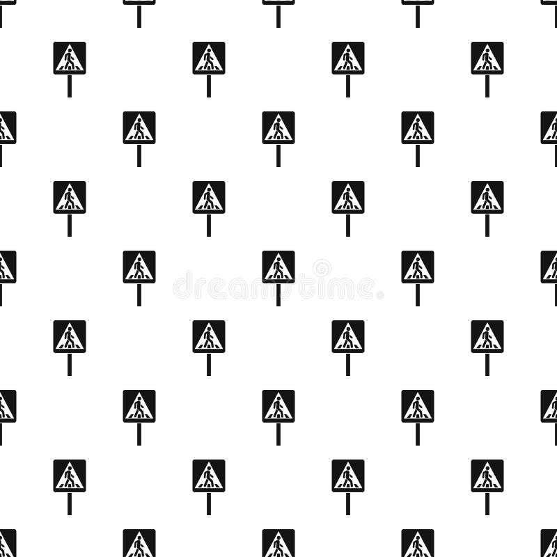 Pedestrian Sign Pattern Vector Stock Vector - Illustration of direction ...