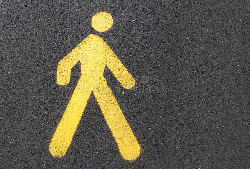 Pedestrian sign stock image. Image of sign, ground, lane - 79435251