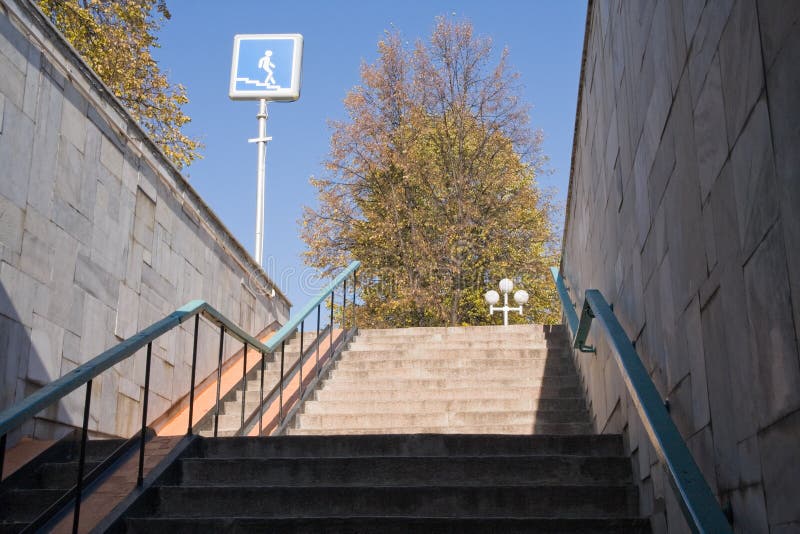 Pedestrian subway stock image. Image of blue, pedestrian - 6648657